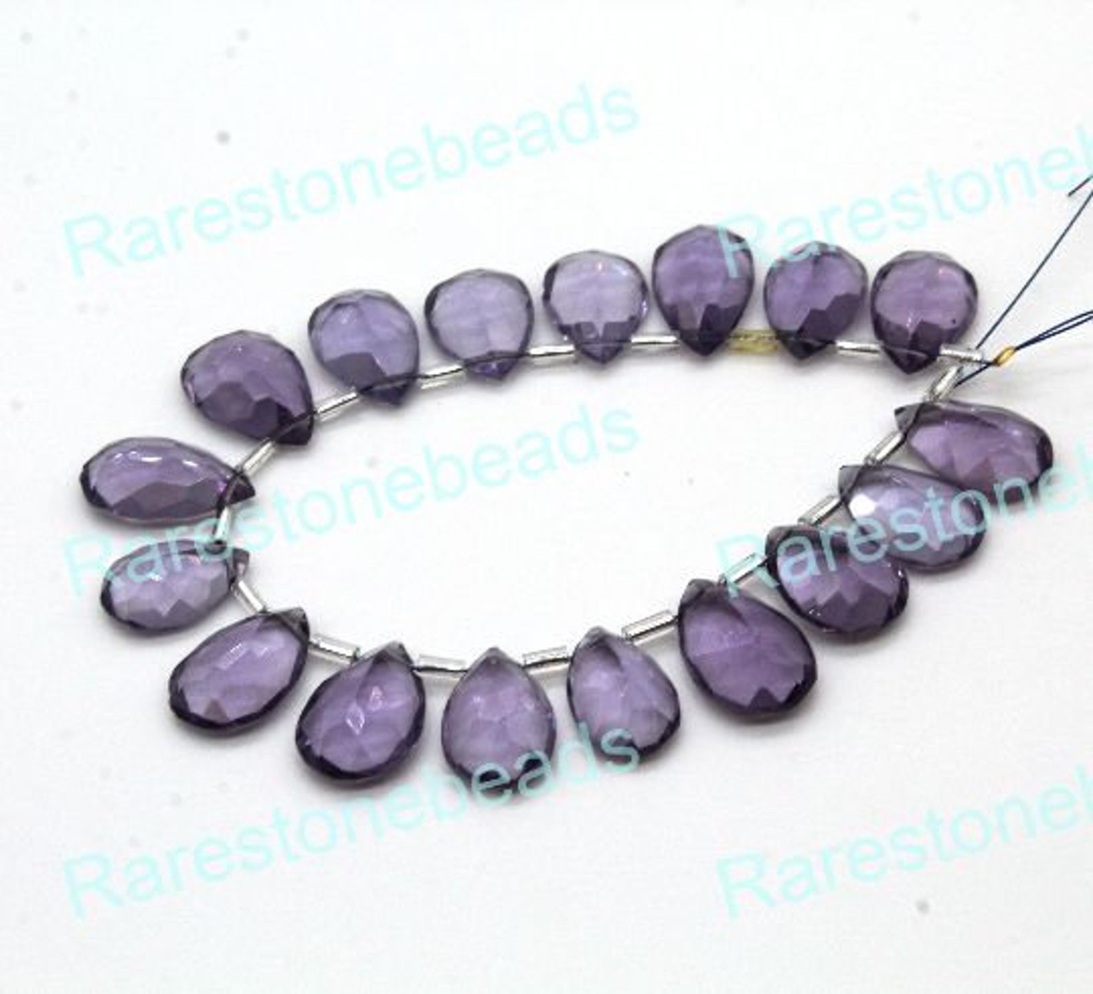 10 Pieces Amethyst Quartz Gemstone, Top Drilled Gemstone, AAA Quality ...