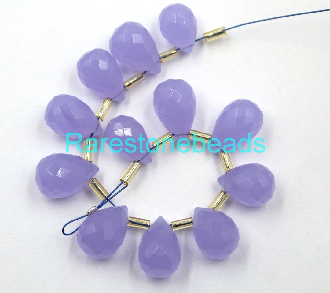 Lavender Quartz Gemstone, Top Drilled Gemstone, Teardrop Shape Stone ...