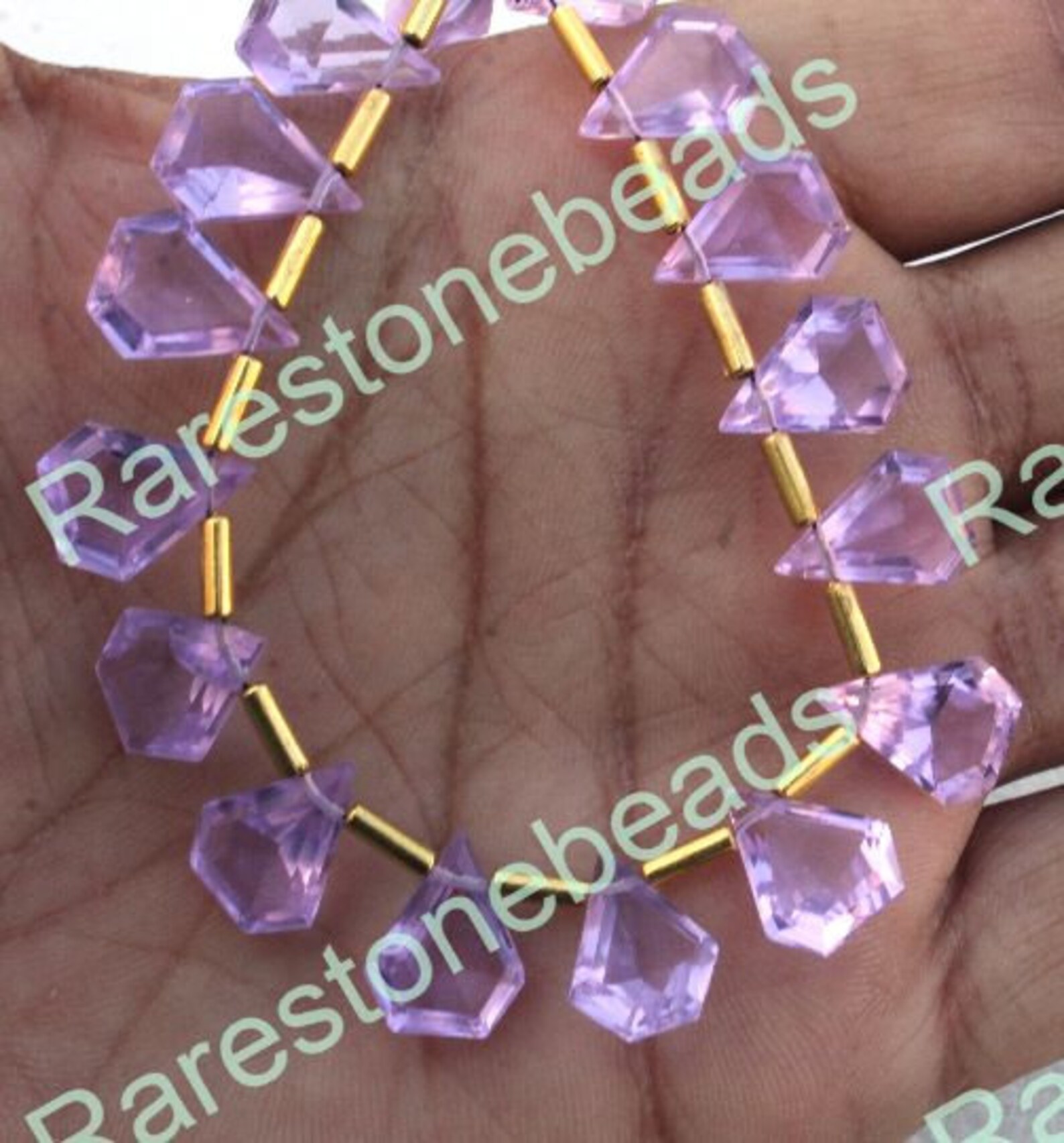 10 Pieces Lavender Quartz Gemstone Drilled Gemstone Loose | Etsy