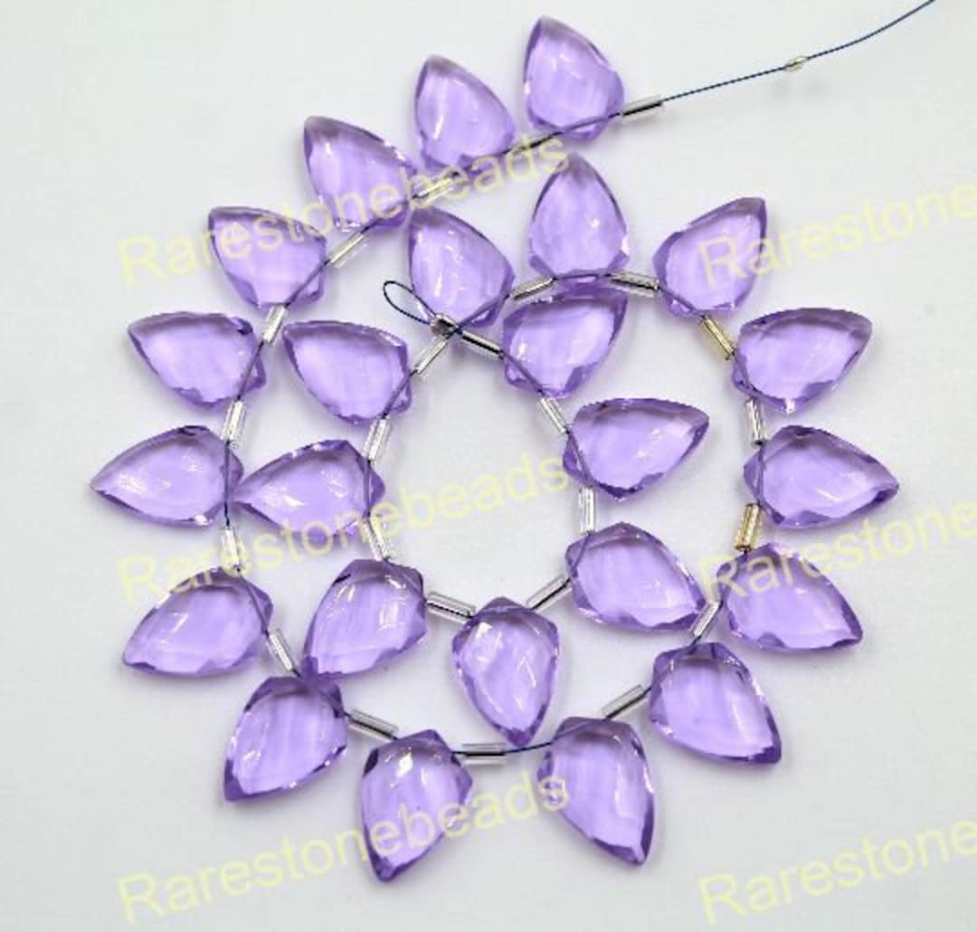 Lavender Quartz, 10 Pieces, Drilled Gemstone, Lavender Quartz, Faceted ...
