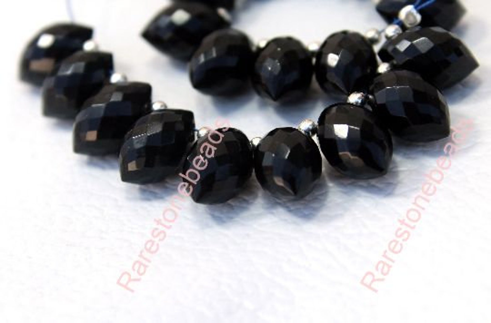 10 Pieces Black Onyx Gemstone, Top Drilled Gemstone, High Polish ...
