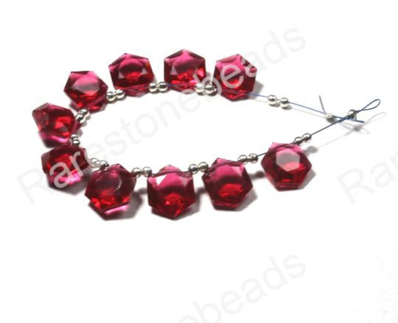 10 Pieces Ruby Lite Quartz Beads Drilled Gemstone Ruby | Etsy