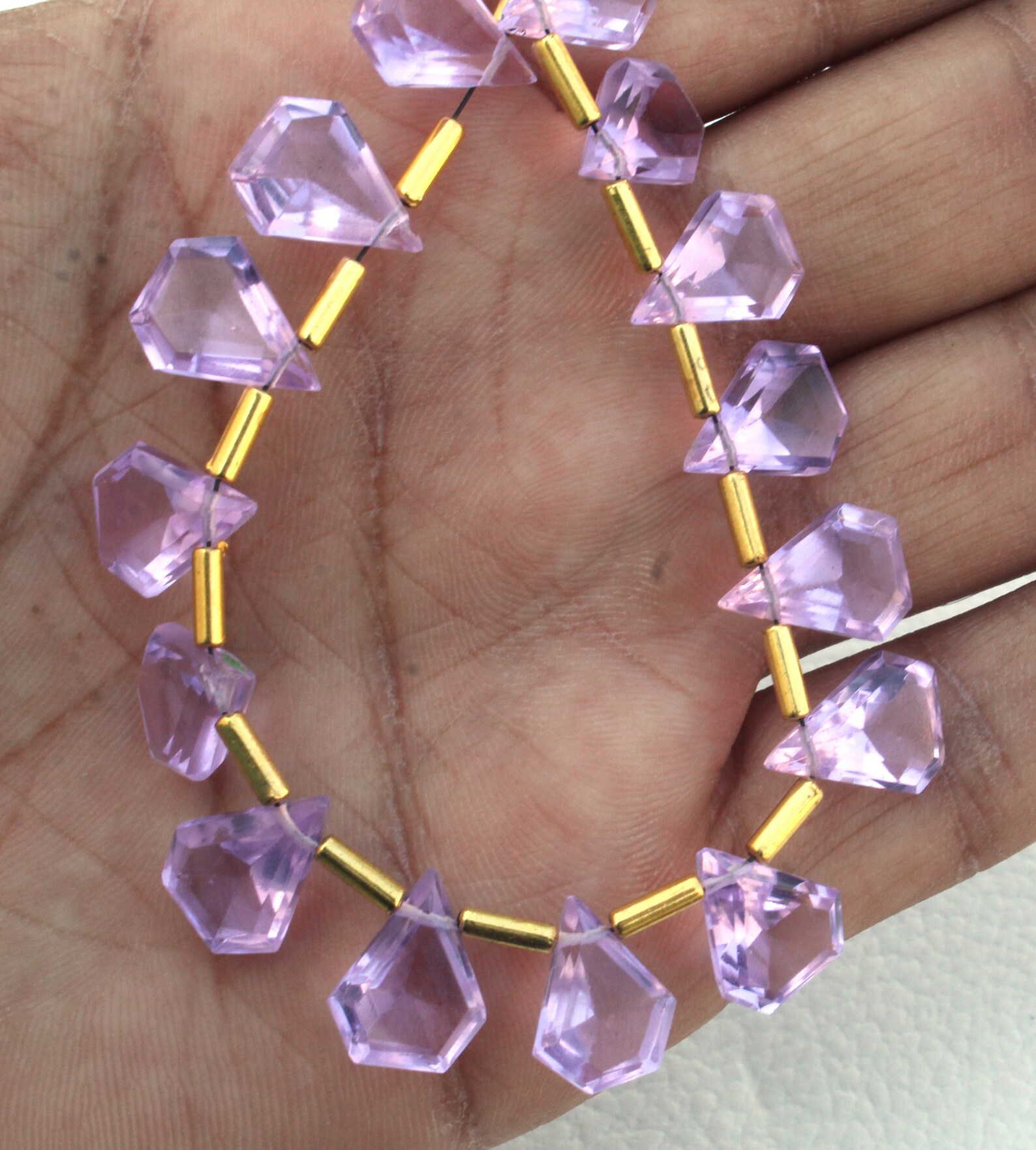 10 pieces lavender quartz gemstone drilled gemstone loose | Etsy