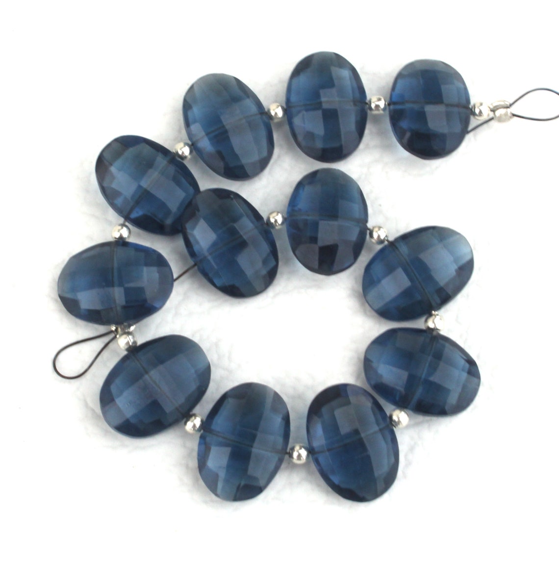 10 pieces london blue quartz gemstone drilled gemstone blue | Etsy