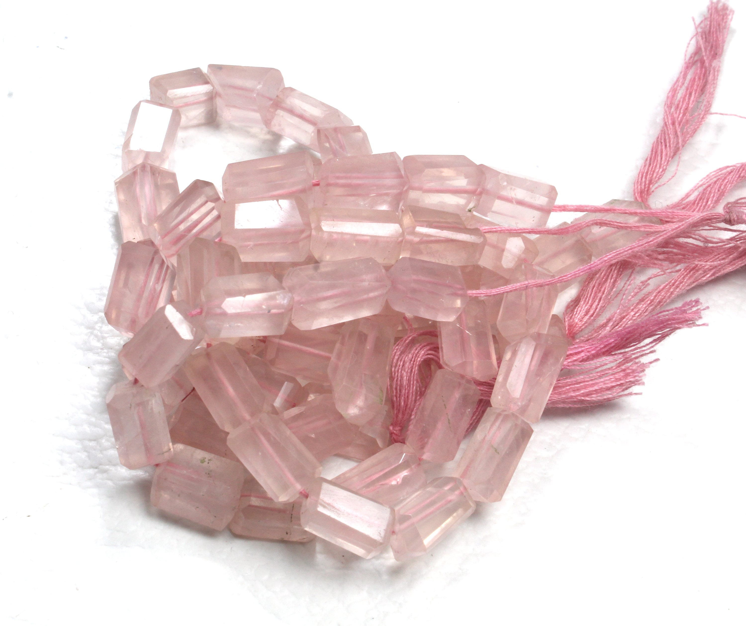 20 pieces Natural Rose quartz gemstone drilled gemstone | Etsy