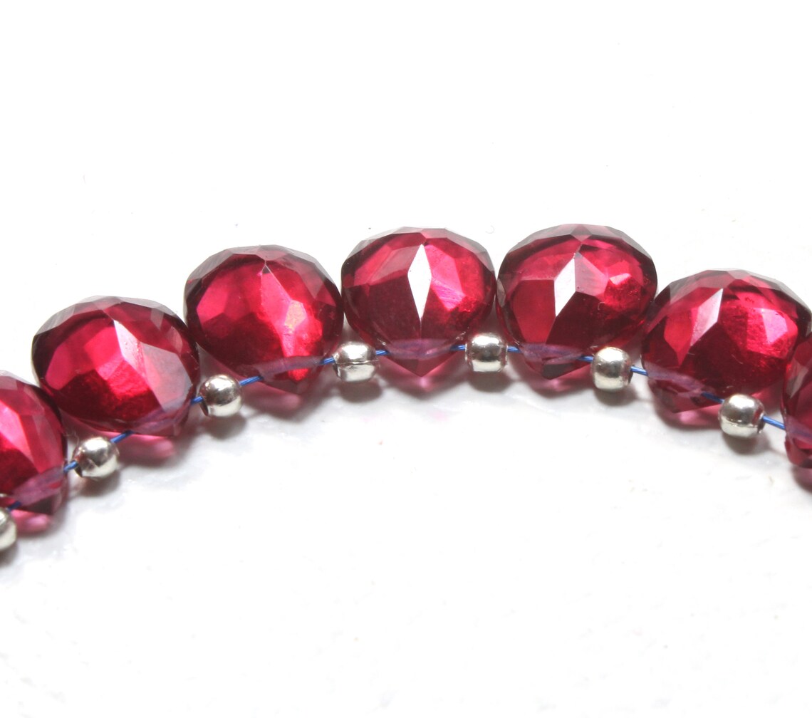 10 pieces ruby lite quartz gemstone drilled gemstone ruby | Etsy