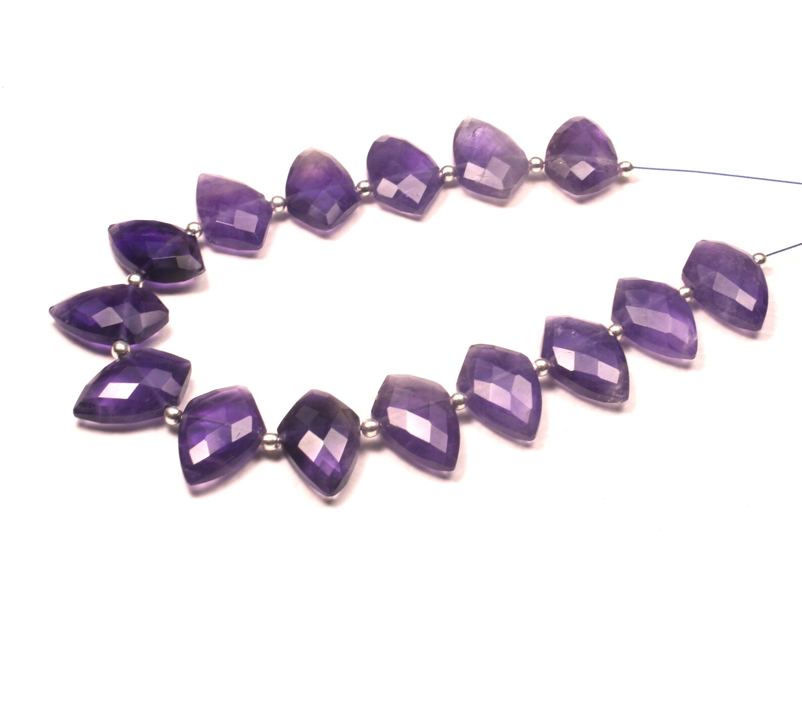 10 pieces Natural amethyst gemstone fancy shape gemstone | Etsy