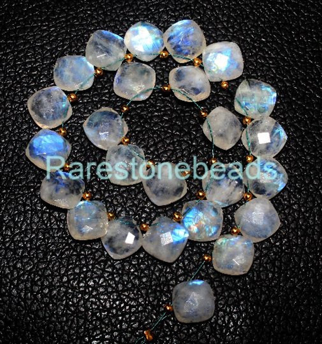 10 Pieces Natural Rainbow Moon Stone, Drilled Moon Stone, Moon Stone ...