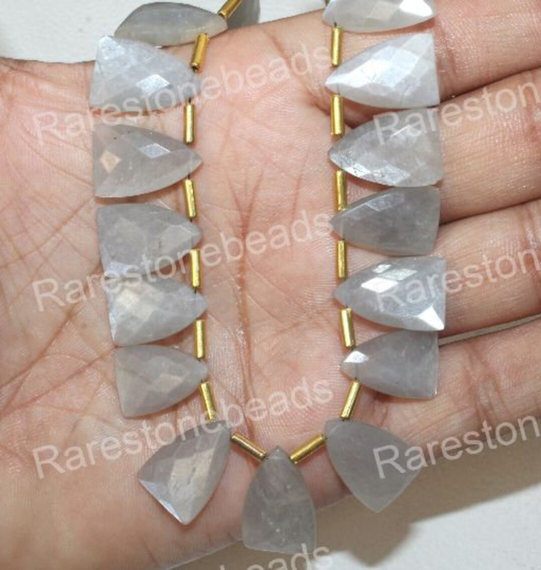 Grey Moon Stone, 10 Pieces, Natrural Grey Moon Stone, Faceted Gemstone ...