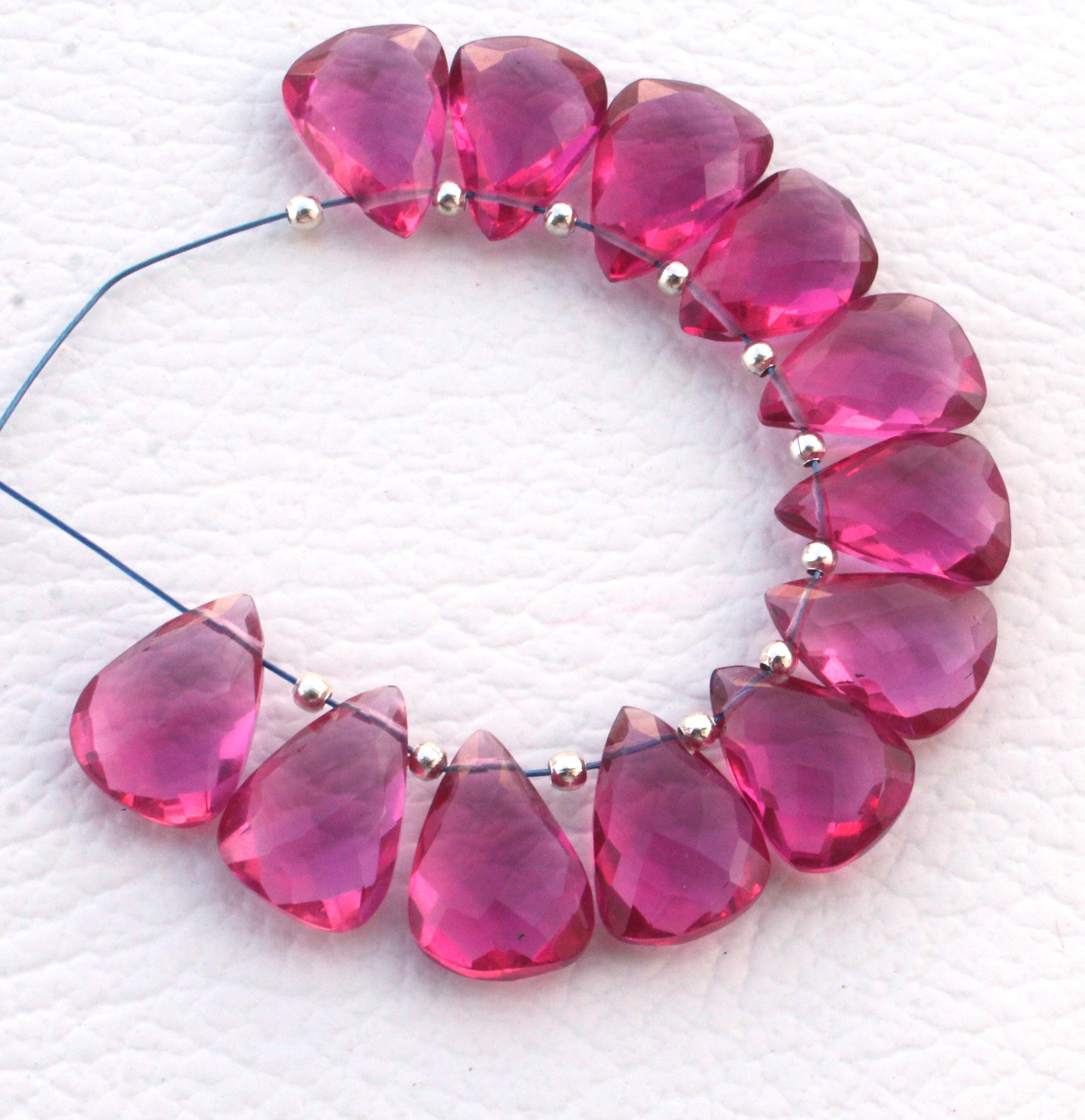 10 Pieces Ruby Lite quartz drilled gemstone Top drill stone | Etsy