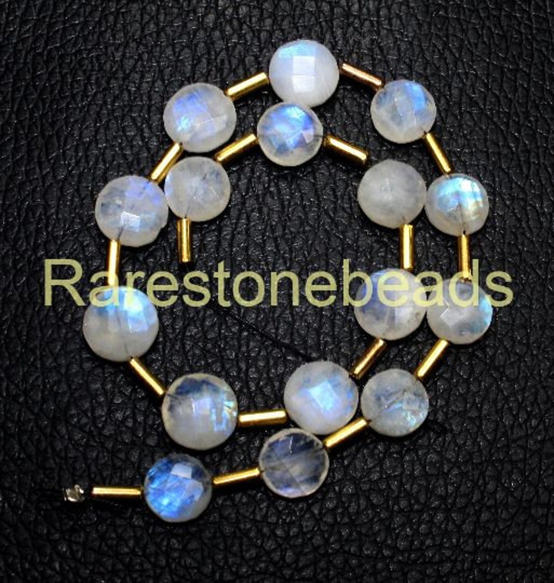 10 Pieces Natural Rainbow Moon Stone, Drilled Moon Stone, Good Gemstone ...