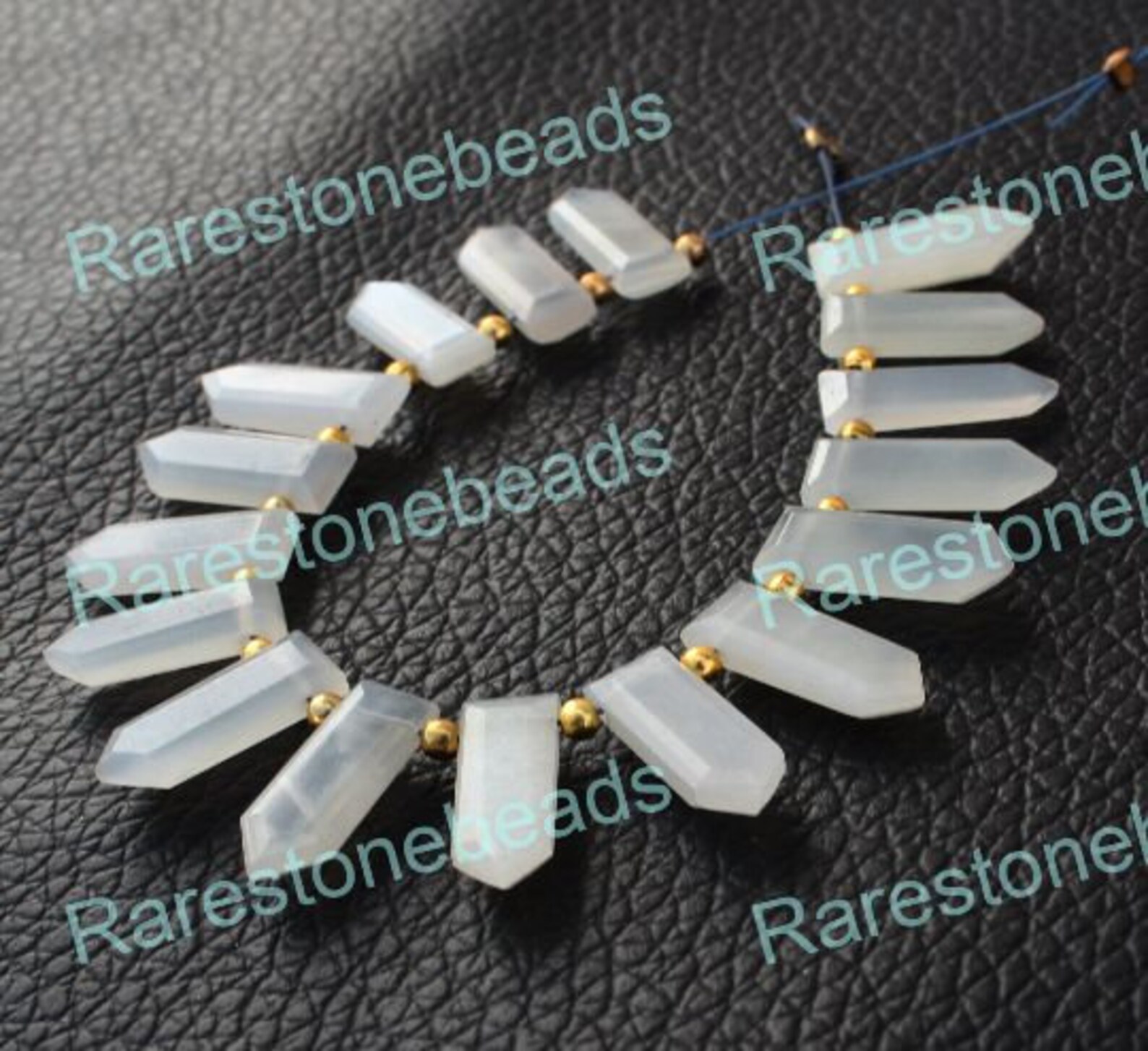 10 Pieces Natural White moon stone Fancy shape gemstone | Etsy