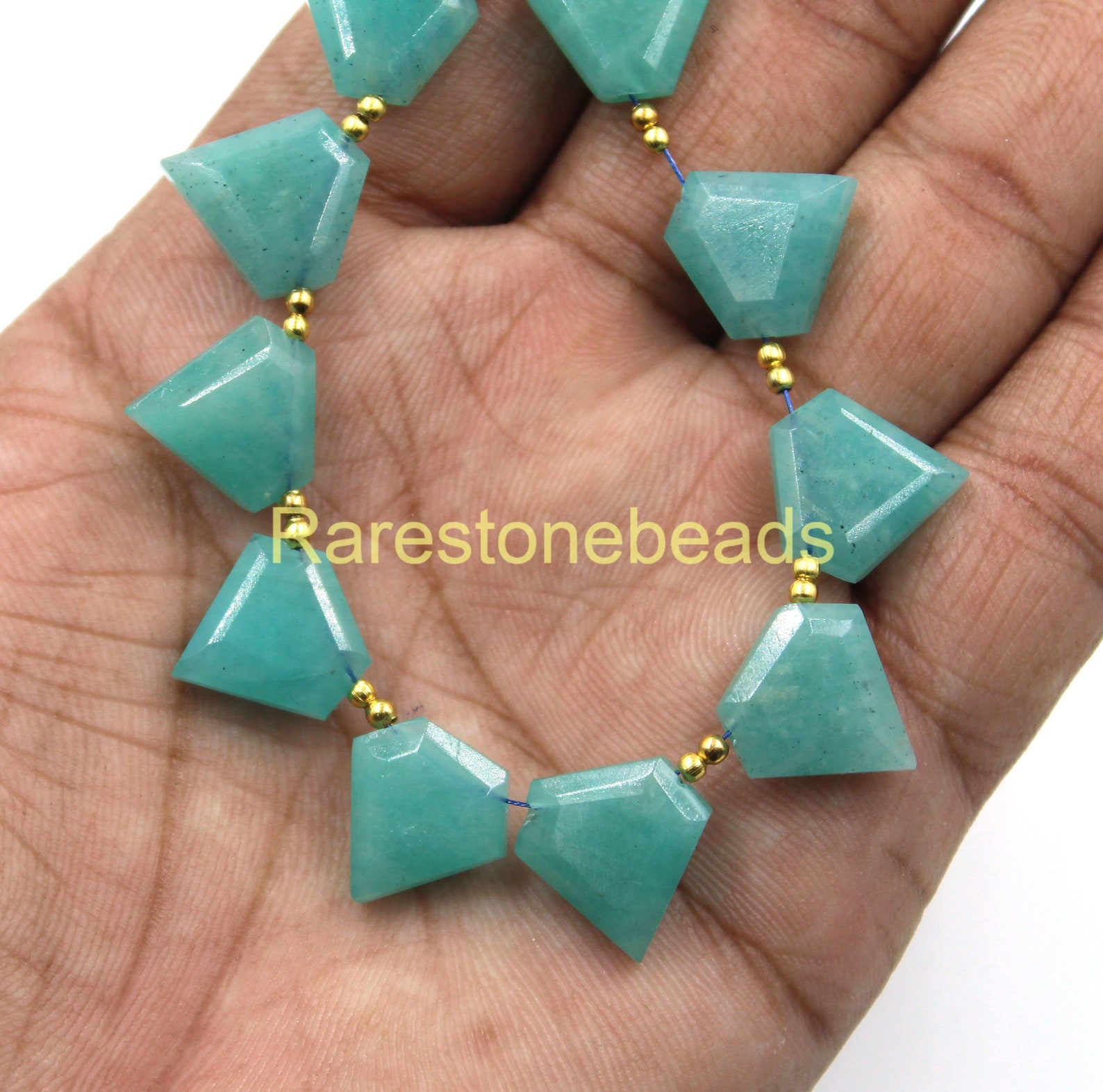 Natural Amazonite Gemstone Top Drilled Gemstone Good Quality | Etsy