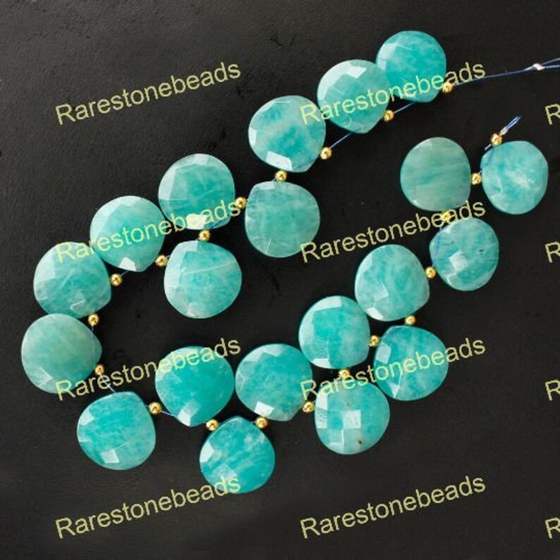 10 Pieces Natural Amazonite Gemstone Heart, Top Quality Amazonite ...