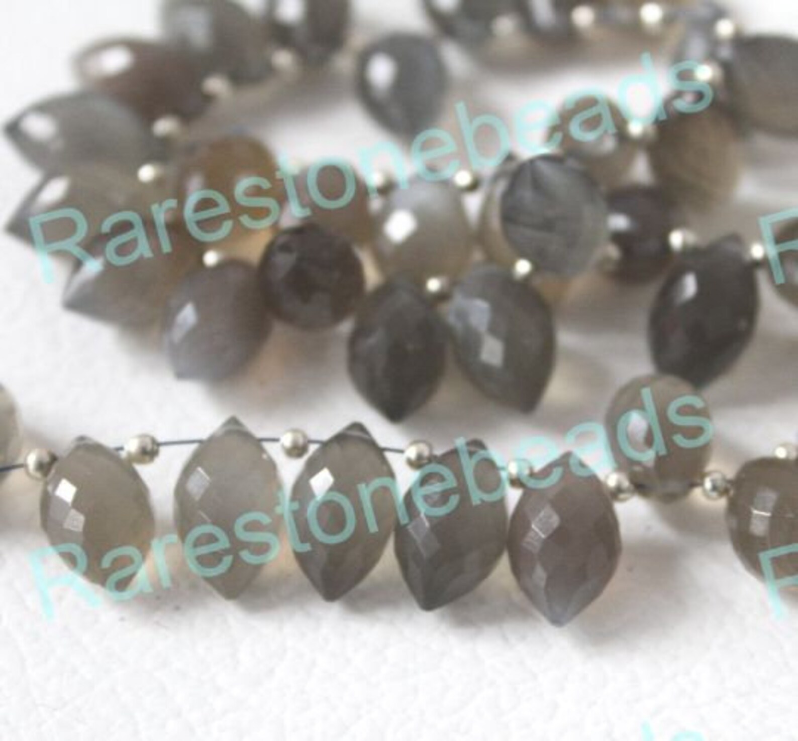 10 Pieces Natural Grey Moon Stone Natural Gemstone Micro | Etsy