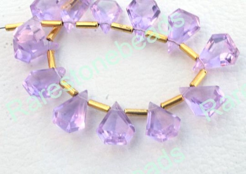 10 Pieces Lavender Quartz Gemstone, Drilled Gemstone, Loose Beads ...