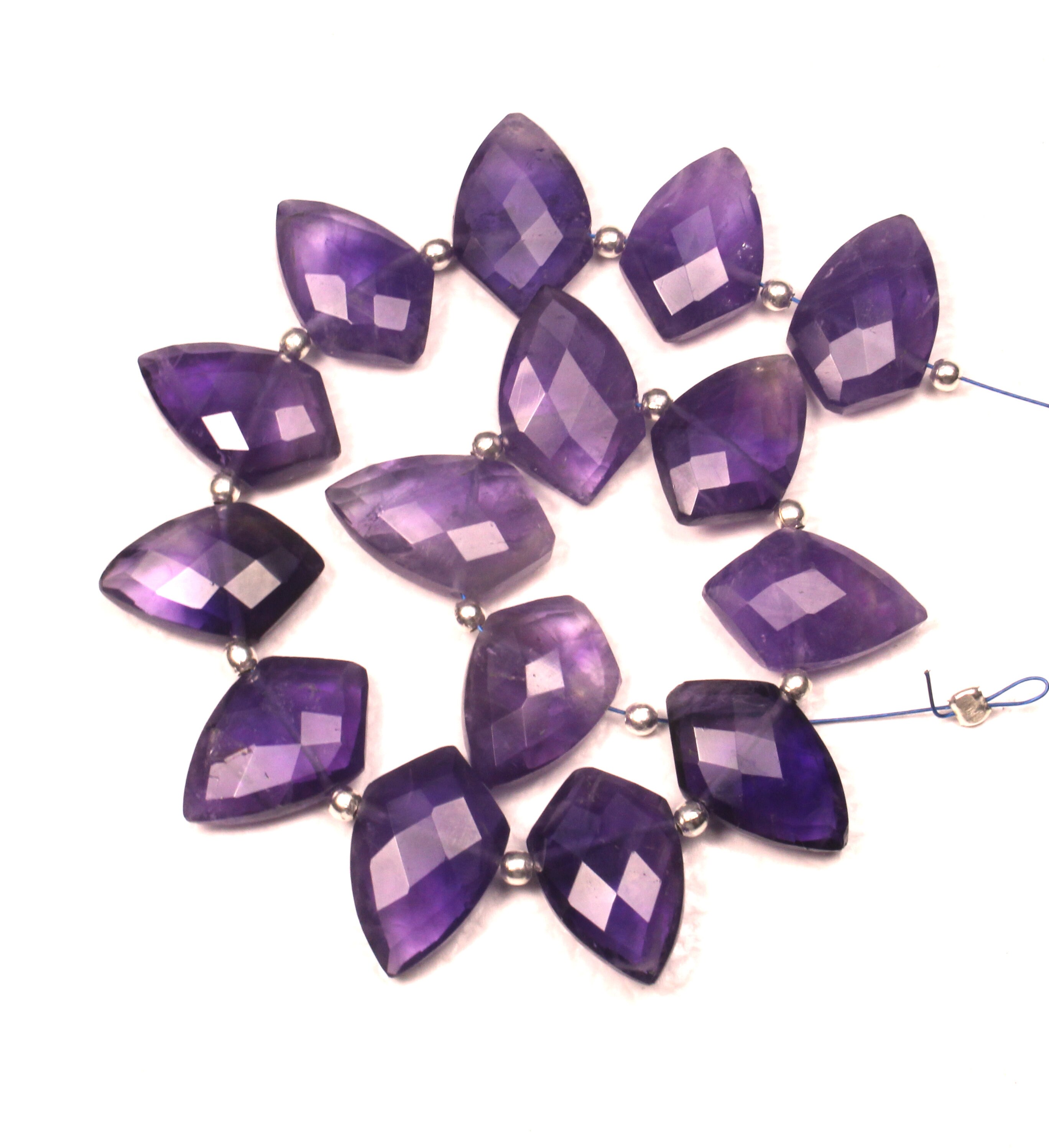 10 pieces Natural amethyst gemstone fancy shape gemstone | Etsy