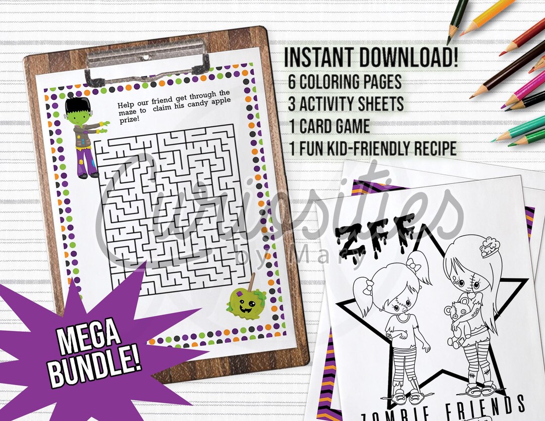 Halloween Coloring Pages | Activity Sheets | Games Treats Party Favors ...