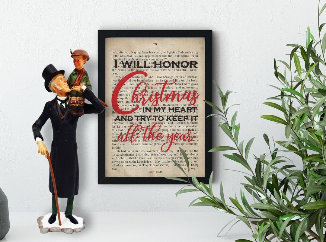 5" X 7" Charles Dickens Wall Art | A Christmas Carol Quote | Vintage ...