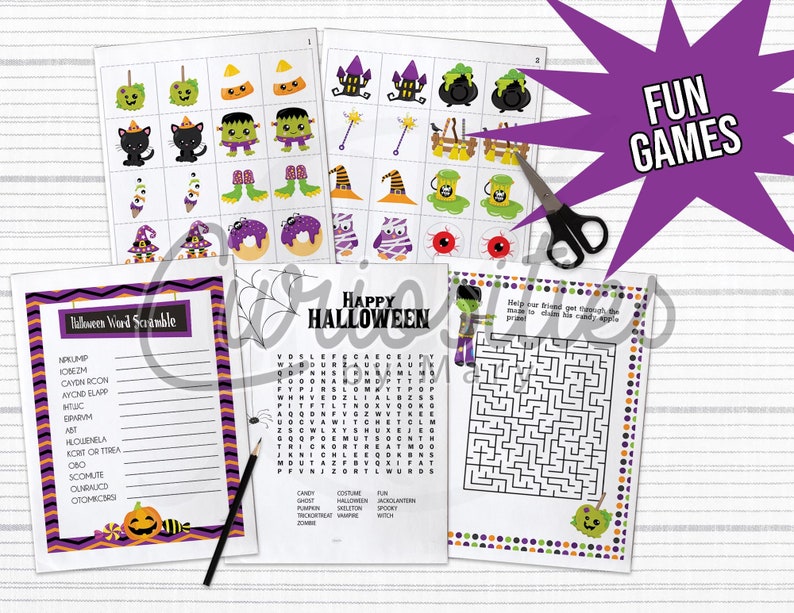 Halloween Coloring Pages | Activity Sheets | Games Treats Party Favors ...