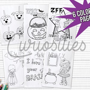 Halloween Coloring Pages | Activity Sheets | Games Treats Party Favors ...