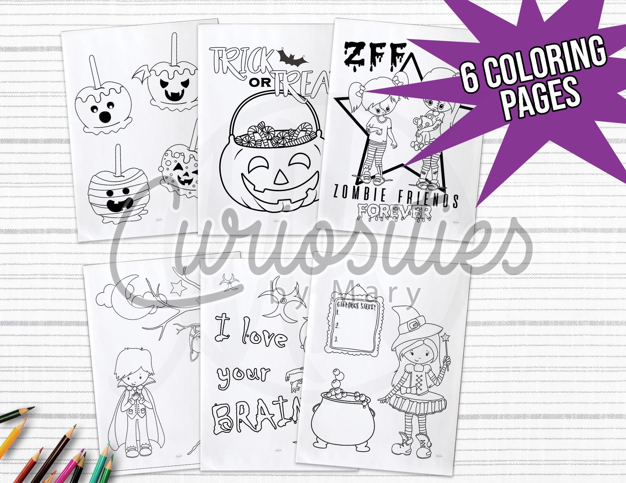 Halloween Coloring Pages | Activity Sheets | Games Treats Party Favors ...