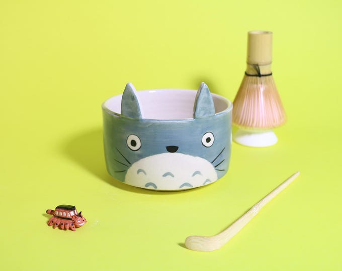 Anime Ceramic Matcha Bowl Set, Custom Hand-painted Matcha Bowl ...