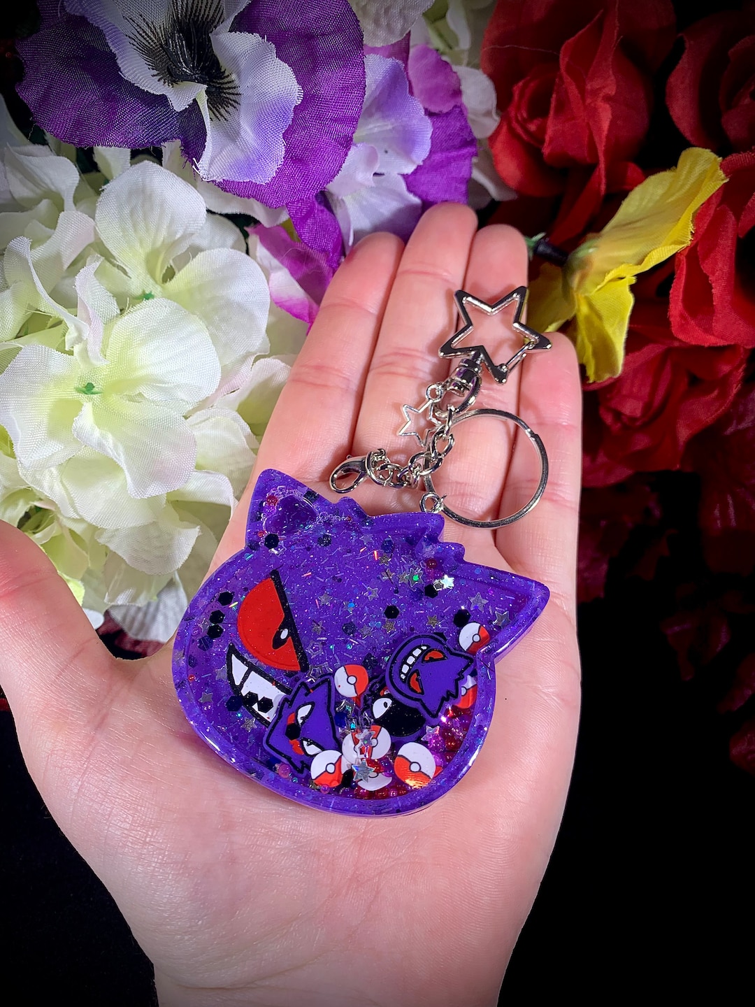 Gengar Head Shaker Keychain - Etsy