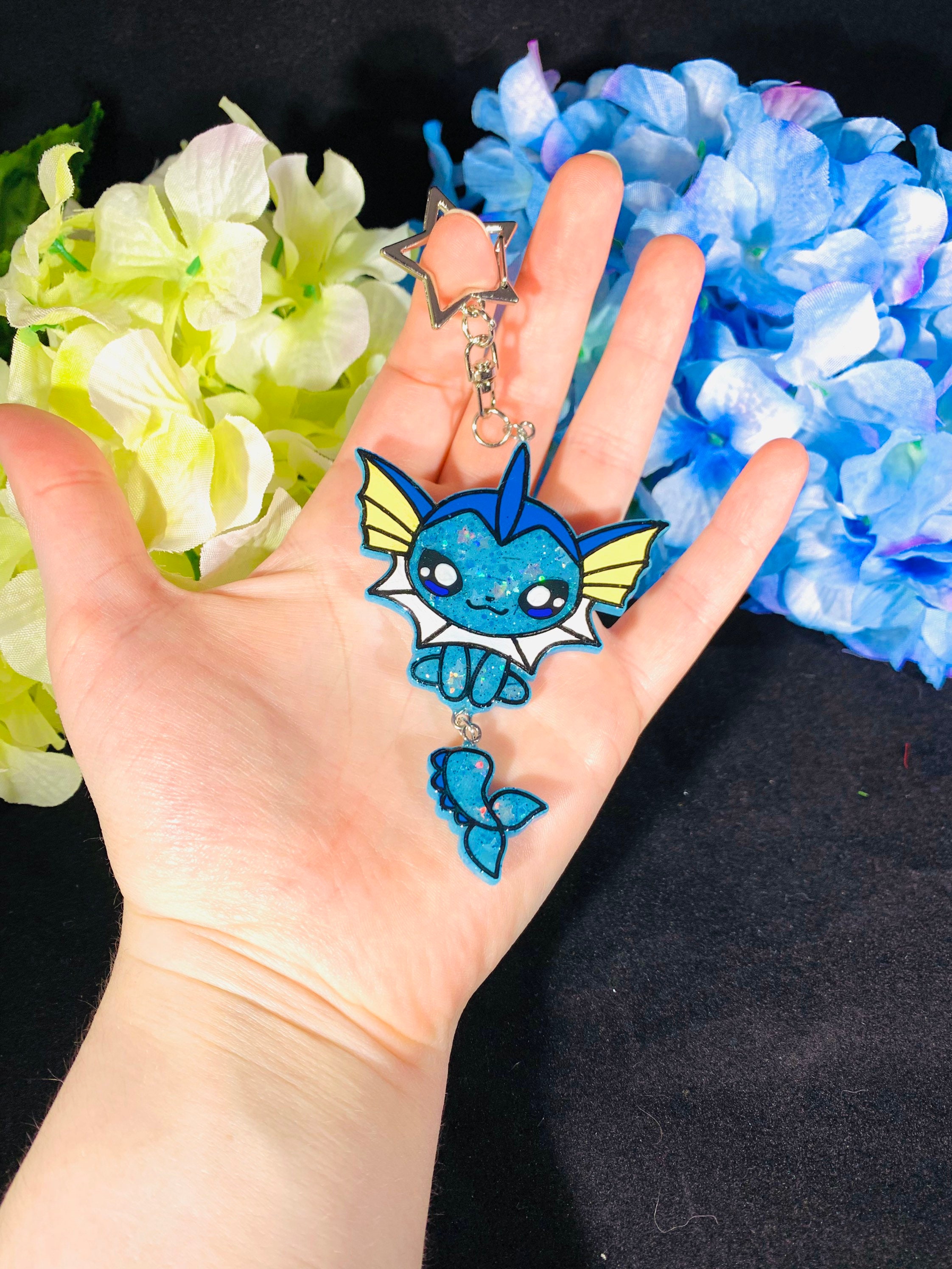 Vaporeon Keychain | Etsy