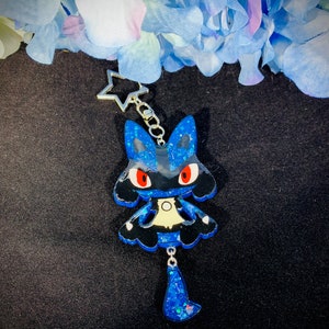 Lucario Keychain - Etsy