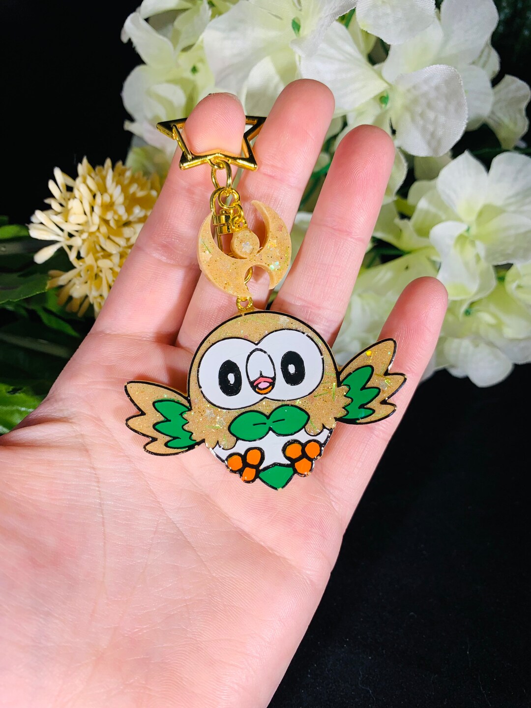 Rowlet Keychain - Etsy