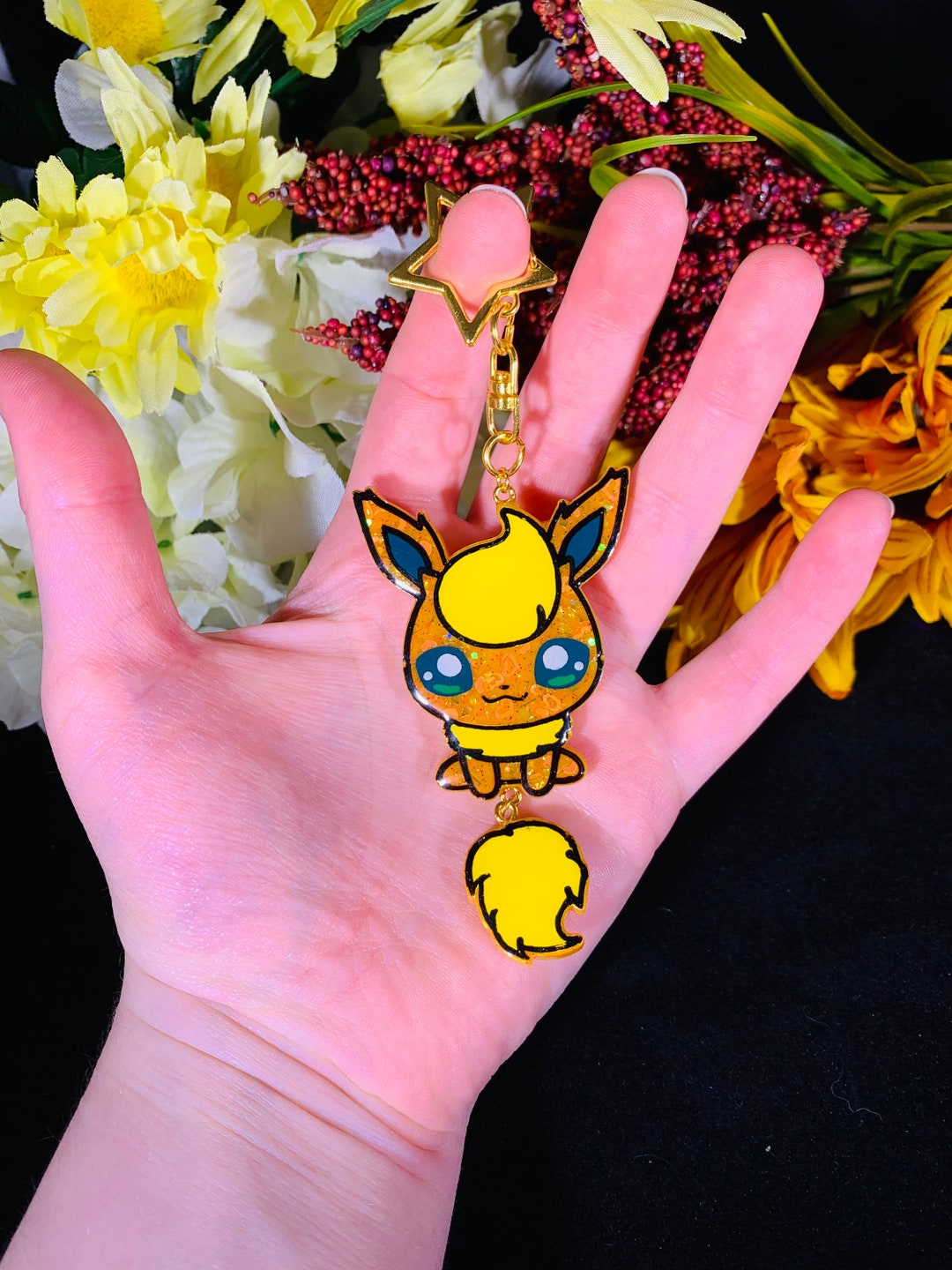 Flareon Keychain - Etsy