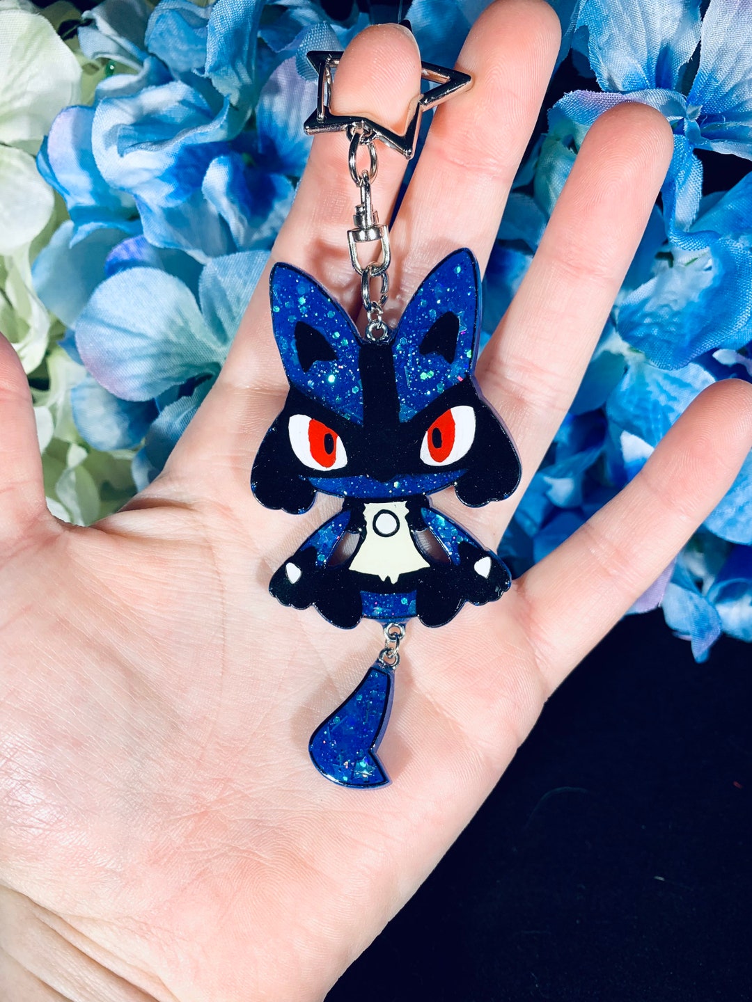 Lucario Keychain - Etsy