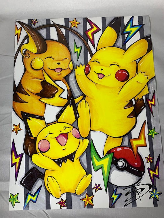 Pikas Pokémon Print | Etsy