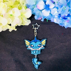 Vaporeon Keychain - Etsy
