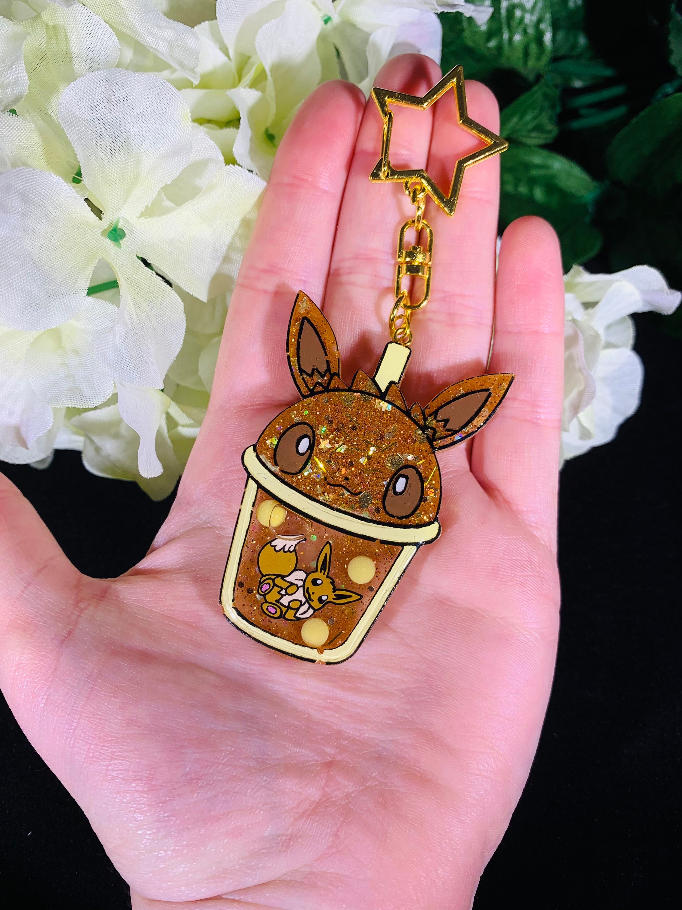 Eevee Boba Keychain Shaker - Etsy