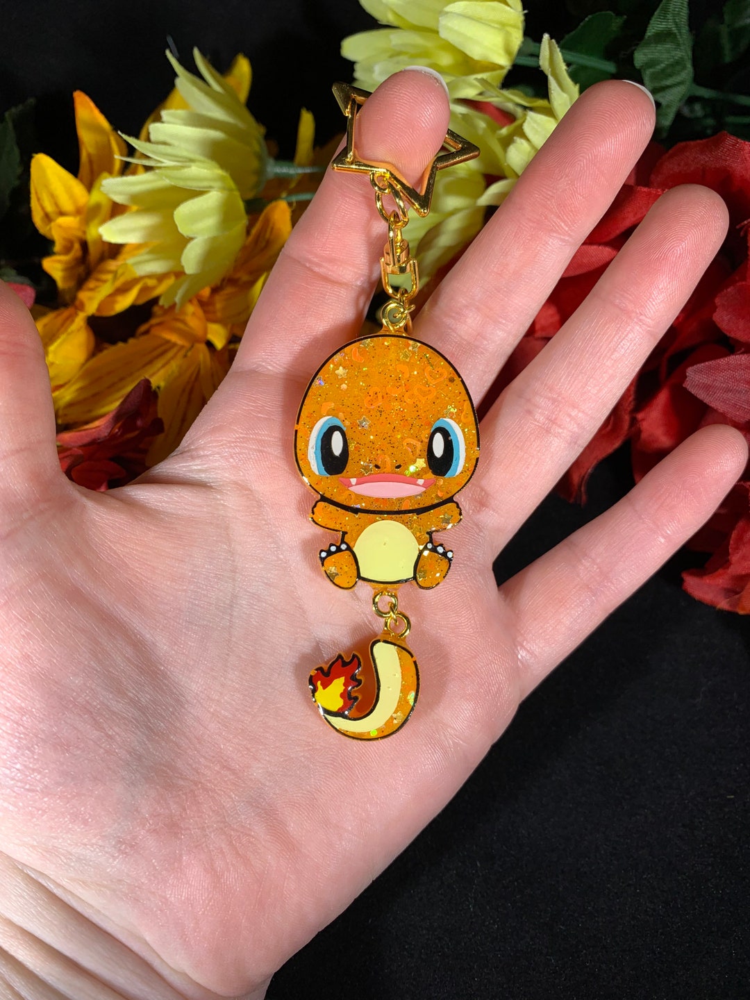 Smiling Charmander Keychain - Etsy