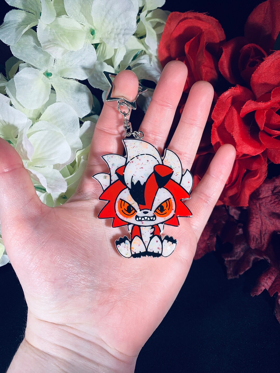 Midnight Form Lycanroc Keychain - Etsy