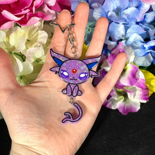 Espeon Keychain - Etsy