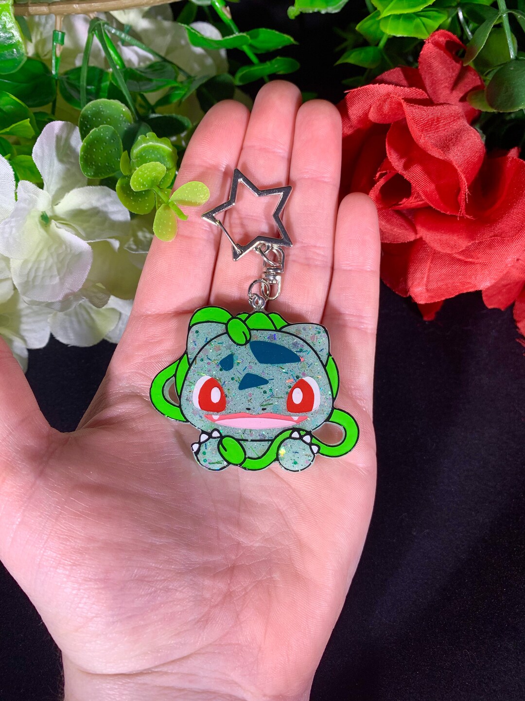 Smiling Bulbasaur Keychain - Etsy