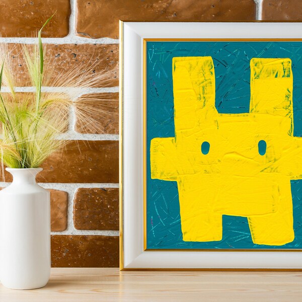Abstract Bunny - Etsy