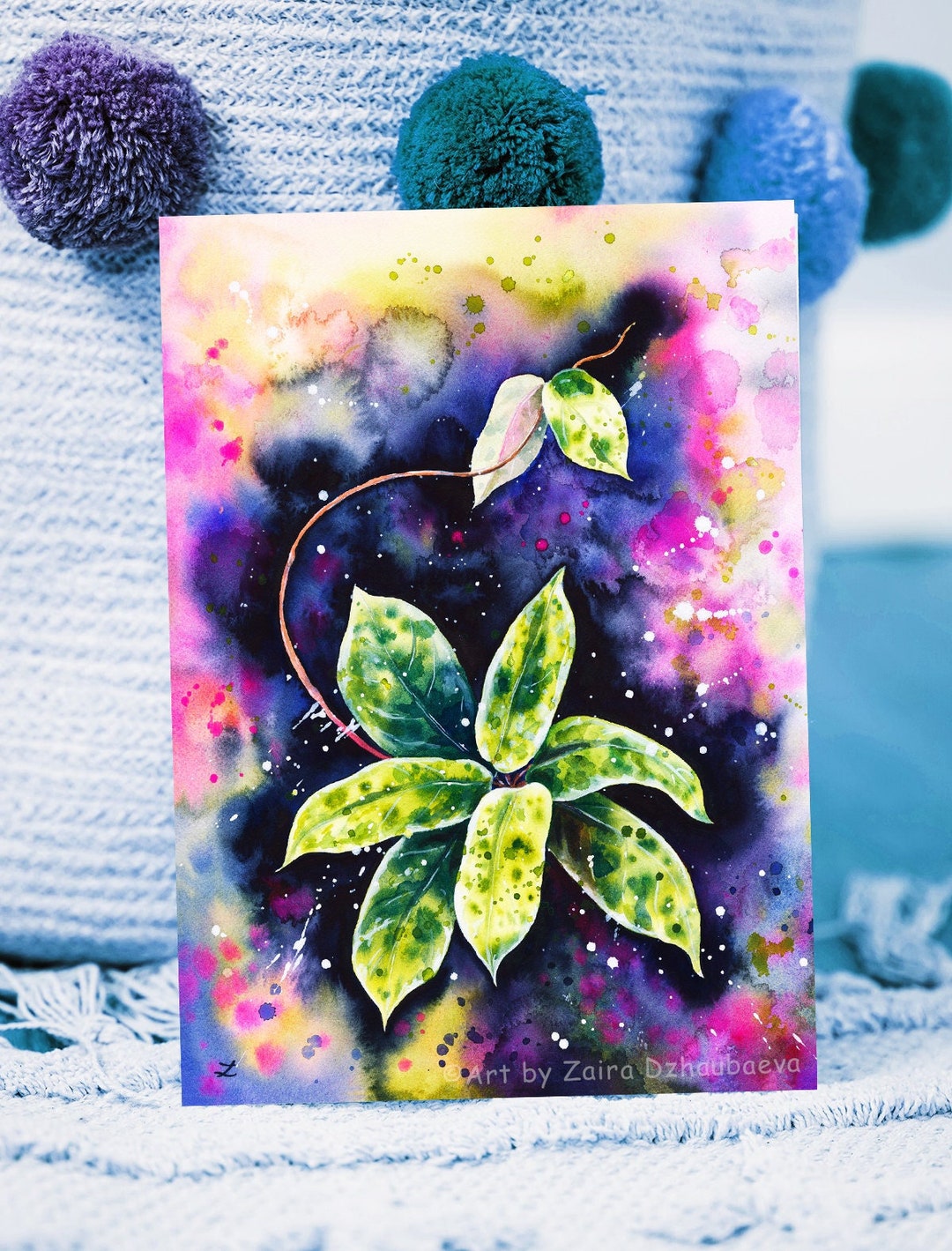 Hoya Madara Art Print Watercolor Carnosa Madara Rare Hoya Plant Hoya ...