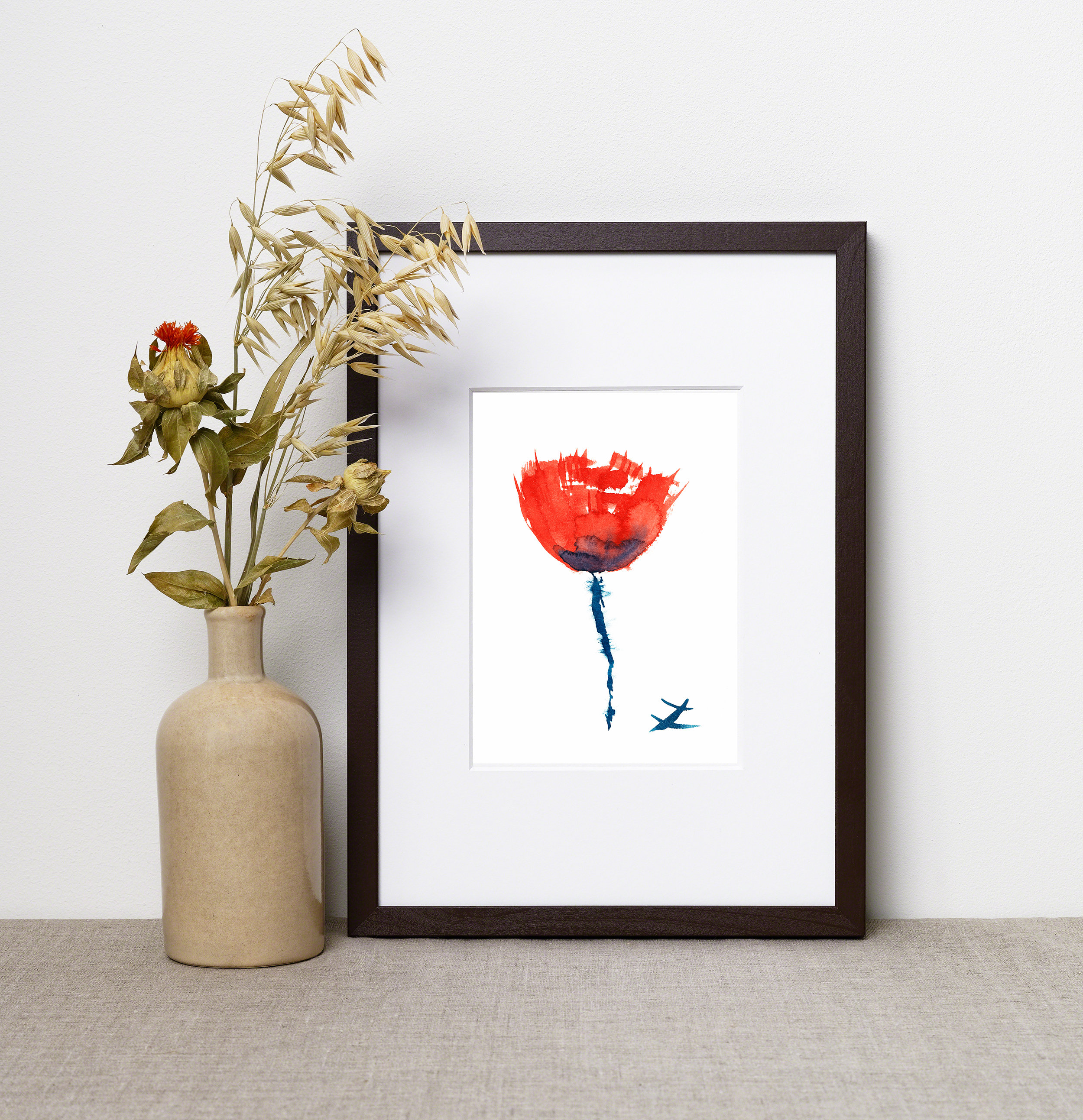 Red Poppy Art Print Watercolor Poppy Poppies Poppy Wall Art - Etsy