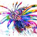 Rainbow Lionfish Art Print Pterois Fish Zebrafish Venomous Marine Fish ...