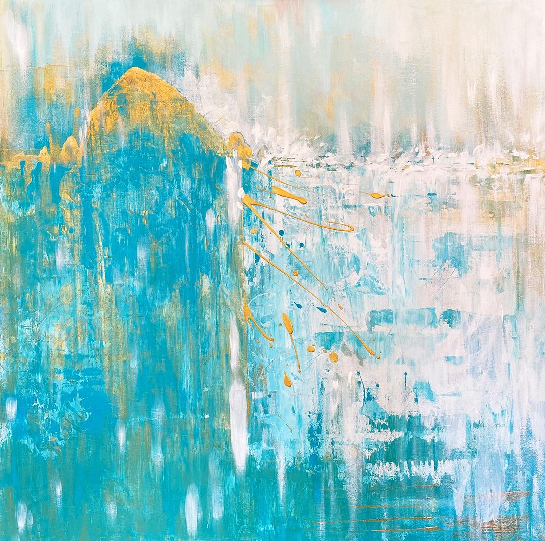 Haystack Rock Cannon Beach Oregon Original Large Abstract Acrylic ...