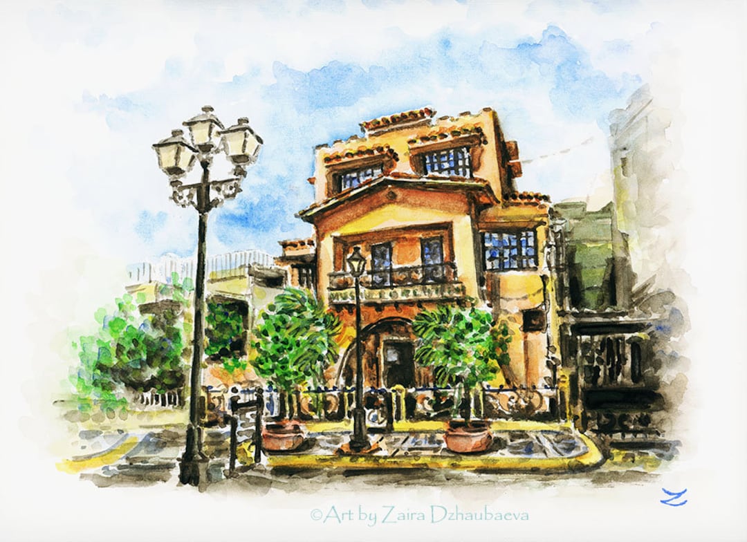Museo Archivo De Bayamon Wall Art Print Puerto Rico Cityscape Buildings ...
