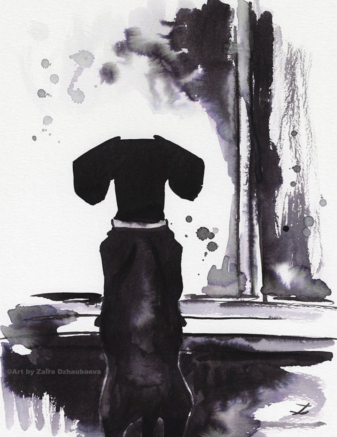 Dachshund Waiting Looking Out a Window Art Print Dachshund Mom Dad ...