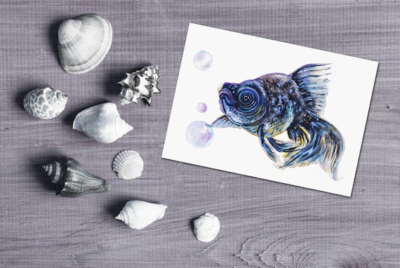 Telescope Goldfish Art