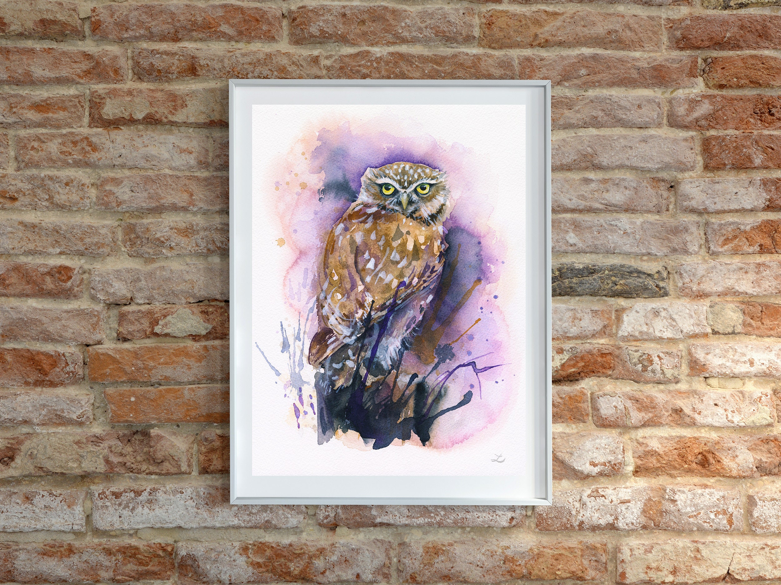 Burrowing Owl Original Watercolor Painting Birds of Prey Athene ...