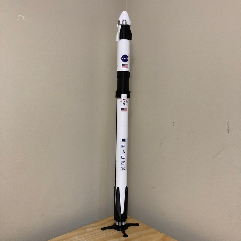 SpaceX Falcon 9 Demo-2 Model with Crew Dragon 1:72 Scale | Etsy